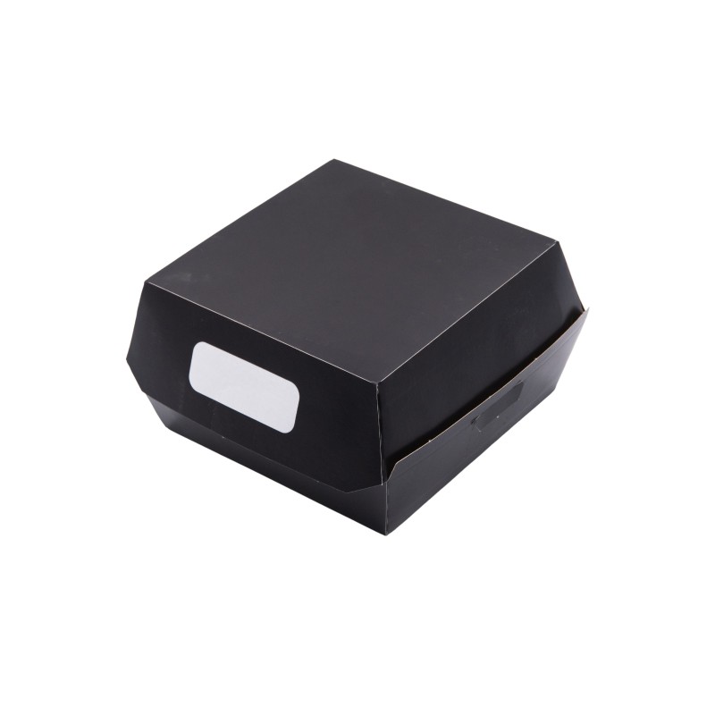 Concha Burger MEGA Negra | Envase Premium para Hamburguesas Grandes